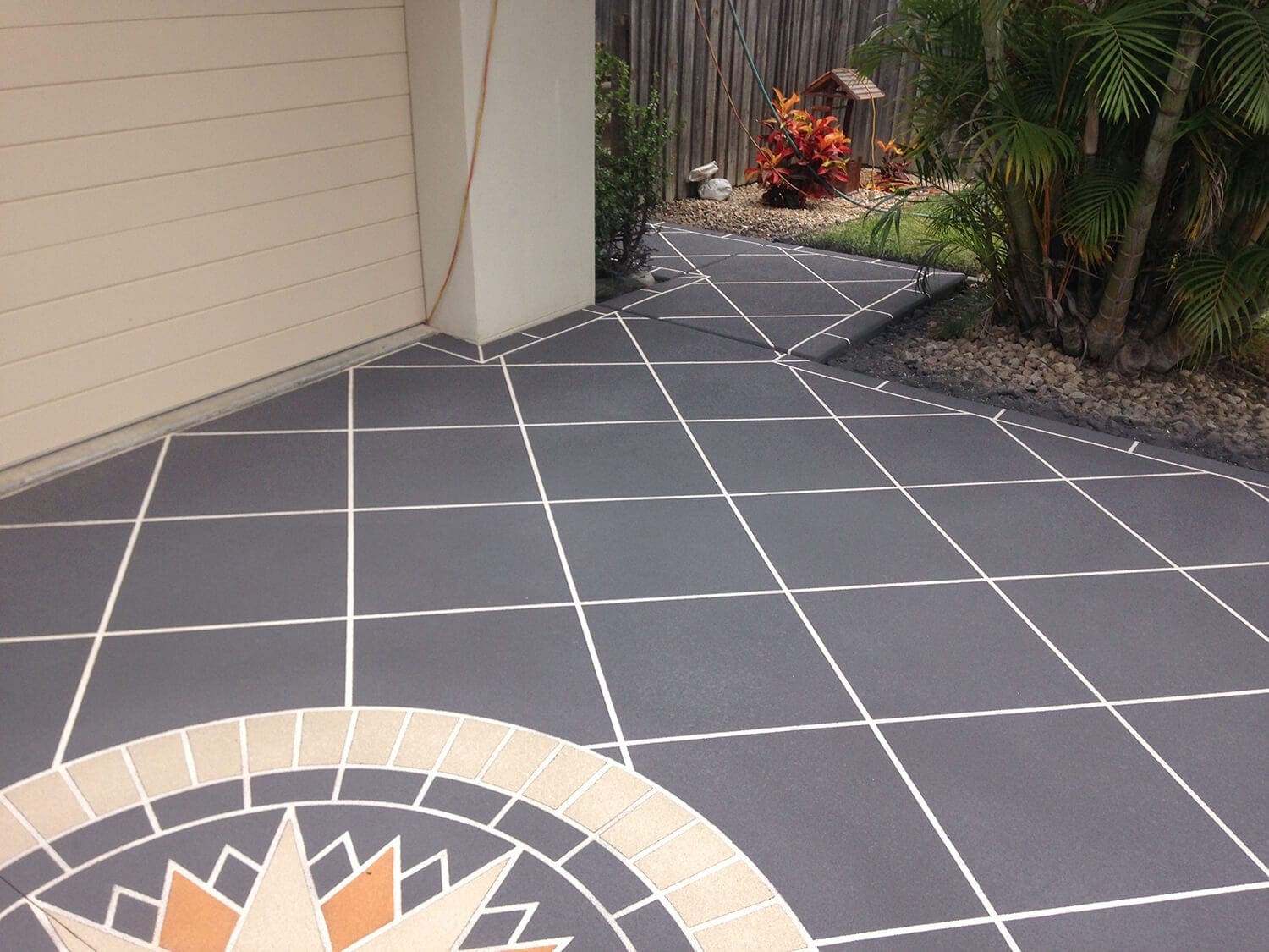 Patterned Concrete Driveways | Stencil Pattern Concrete Driveways